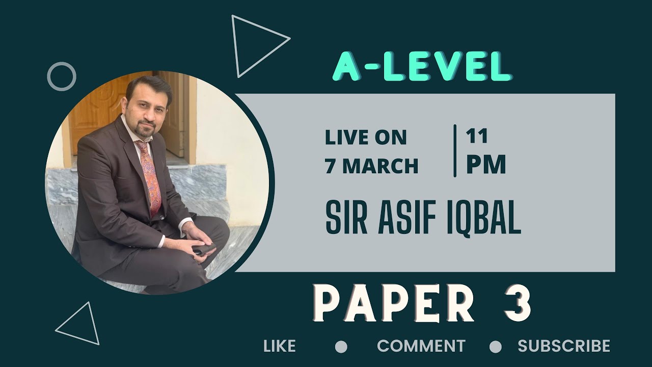 Dear Students I willl be Live on YouTube at 11:00 PM | P3 A-Levels | Session 3 - YouTube