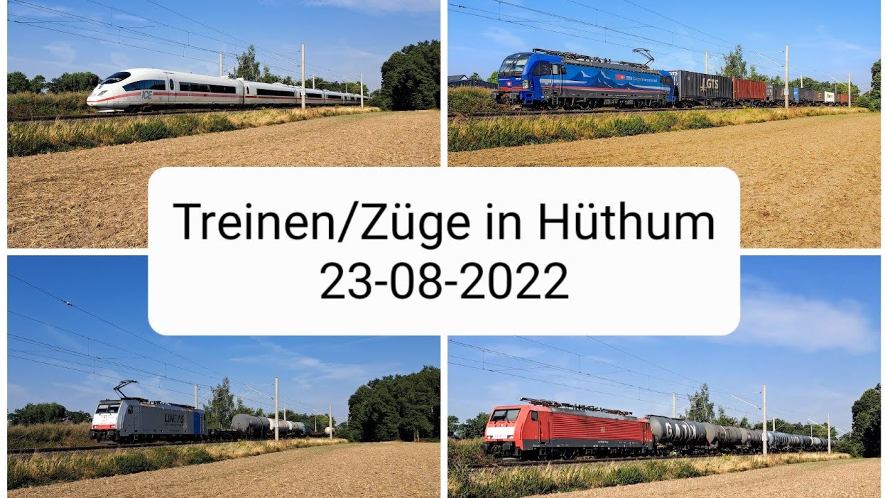 Treinen/Züge in Hüthum(D) 23-08-2022 - YouTube