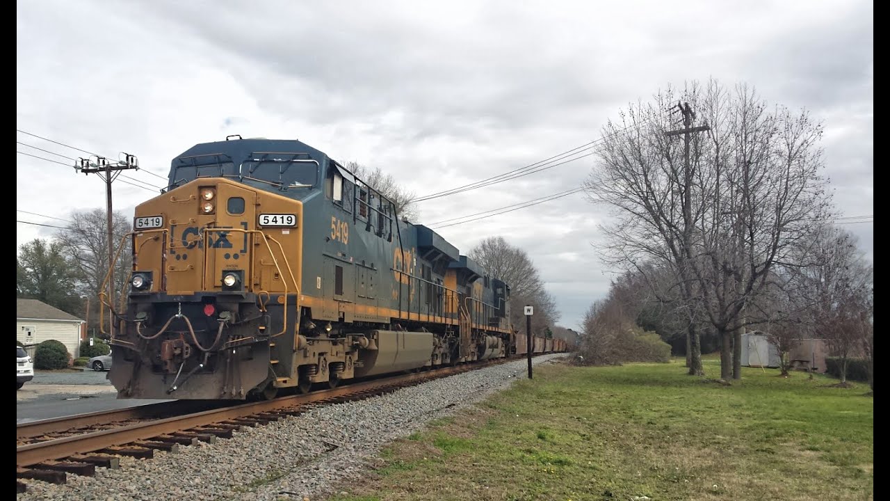 CSX Stack Train Q038 With CSX Leader 5419 At Wingate NC On The CSX ...