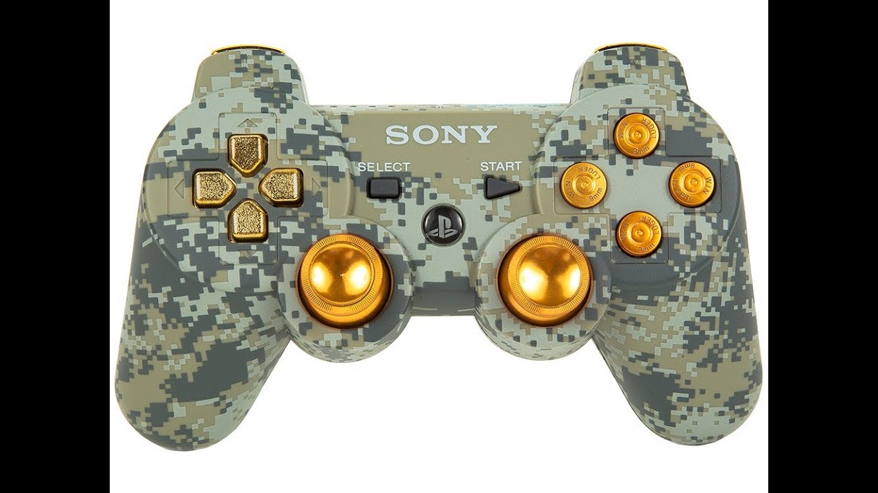 Geniusmods PS3 Master Mod Gold Metal Thumbsticks Bullet Buttons Camo ...