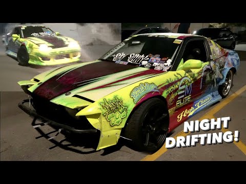 STREET DRIFTING AT NIGHT IN A LS3 POWERED 240SX WITH @SIDESHOWTONE ...