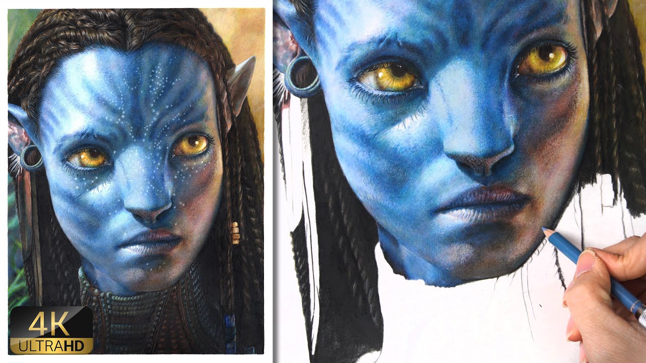 Real Time Drawing Avatar The Way of Water-Neytiri in Colored Pencil ...
