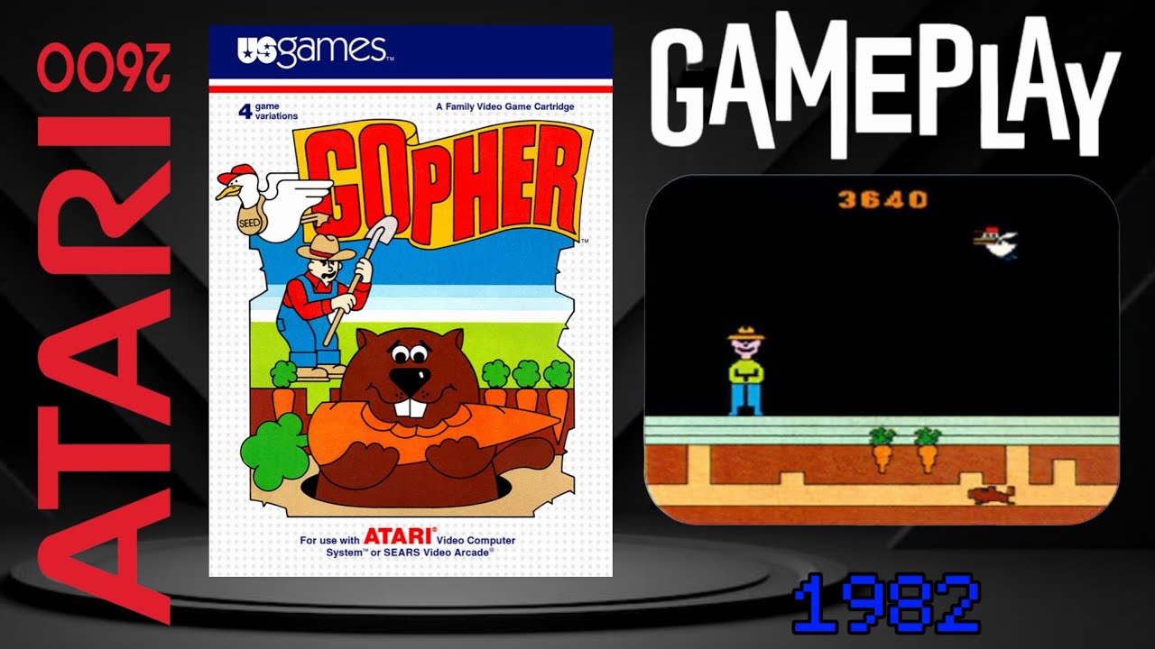 GOPHER - Atari 2600 Gameplay - YouTube