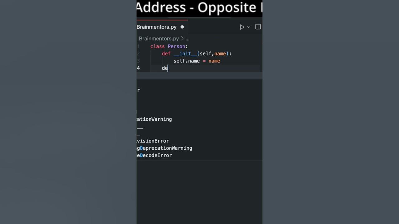 Python Tips & Tricks | Create classes in 50seconds | Brain Mentors Pvt. Ltd. - YouTube