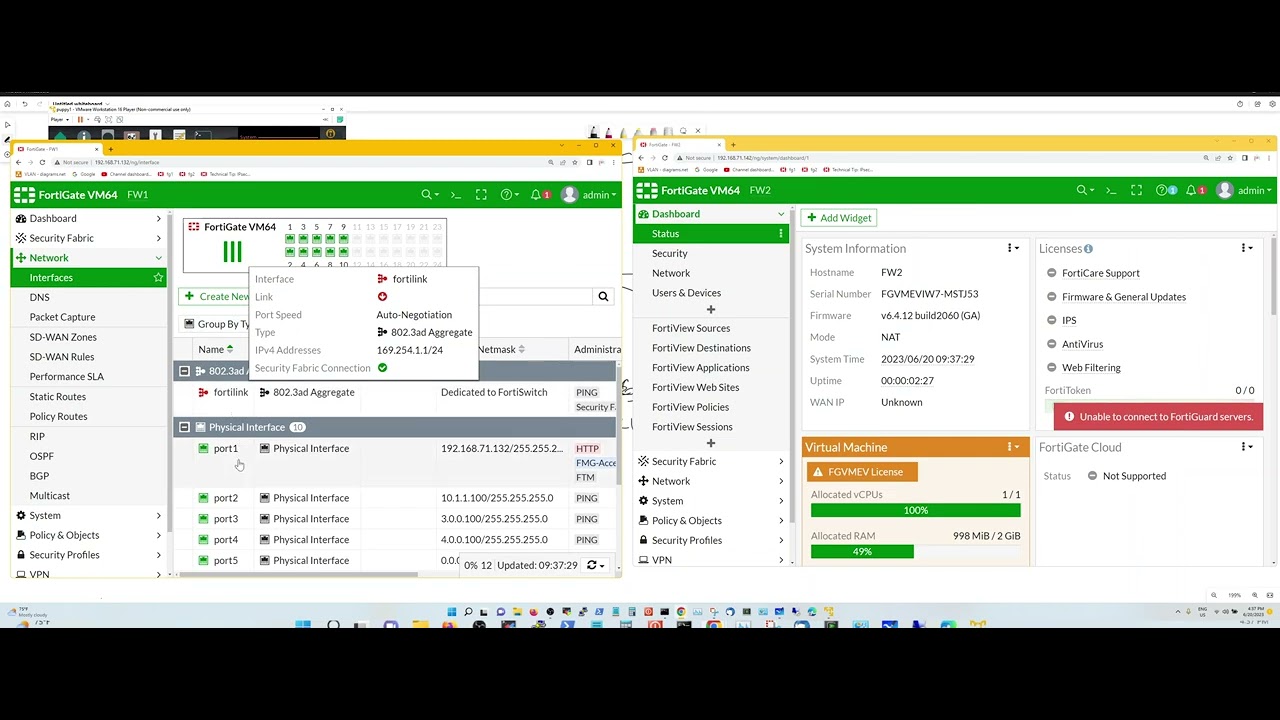 Demo of Fortigate WEBVPN with default factory Cert and Browser that ...