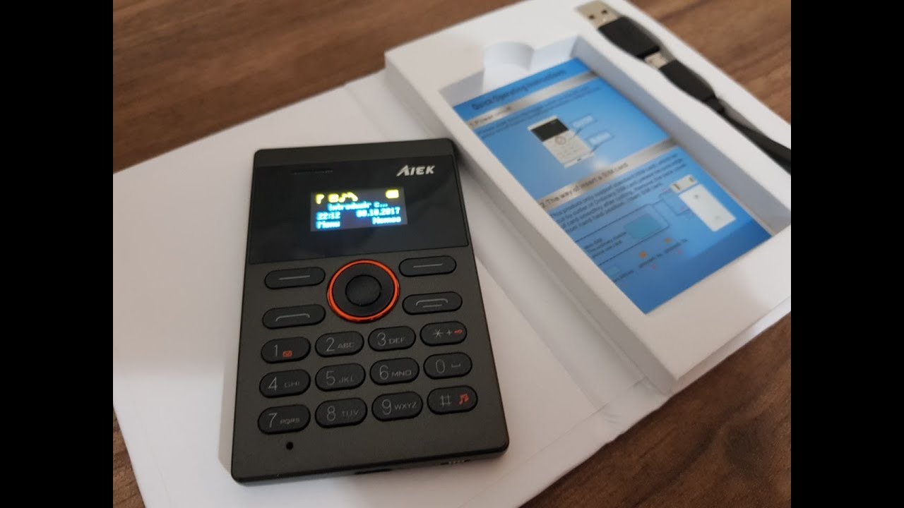 Unboxing Card Phone AIEK E1 - Português - Mini celular barato - YouTube