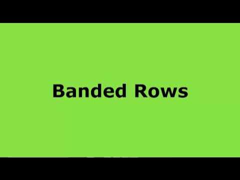 Excel Tip: Banded Rows - YouTube