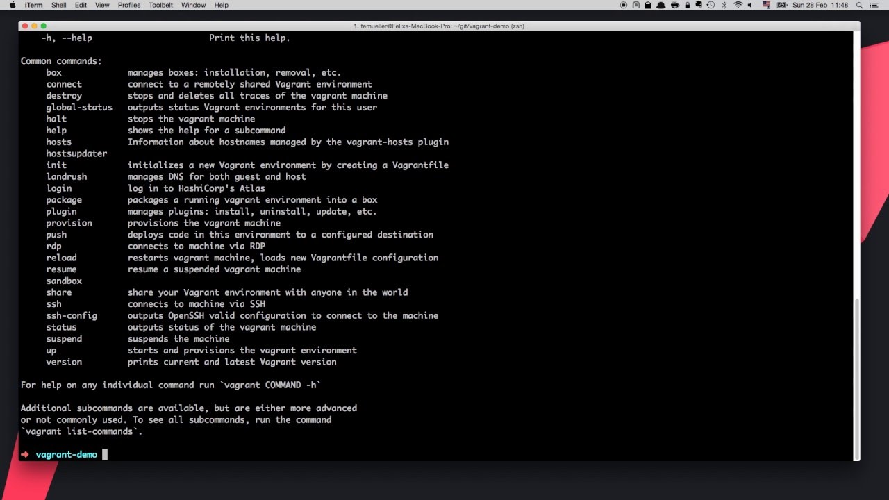 Vagrant basic commands - YouTube