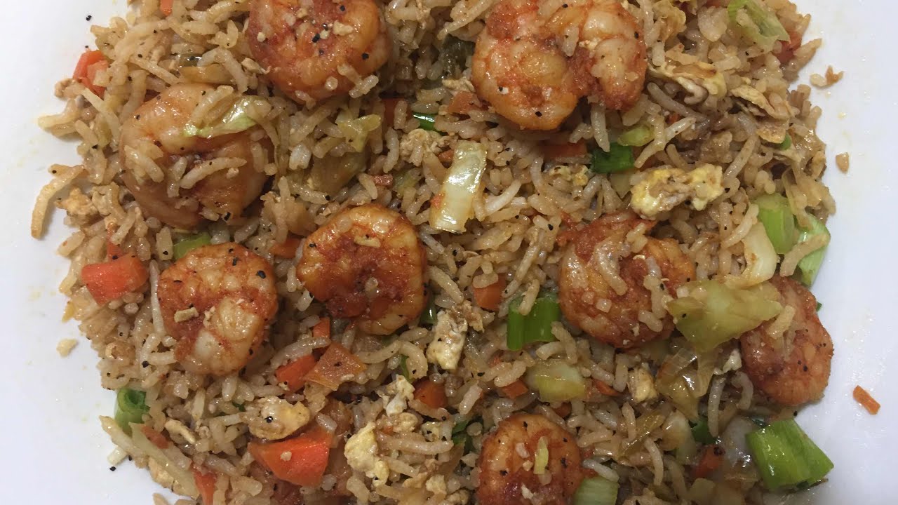 Prawn Fried Rice | Shrimp Fried Rice | Restaurant Style | Fast Food ...