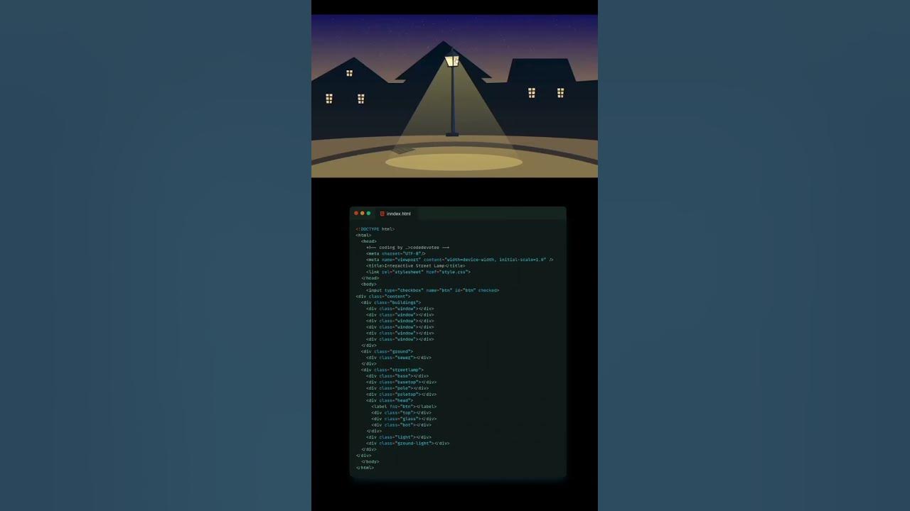 Street Light On Off Webdesign Csscoding Youtube