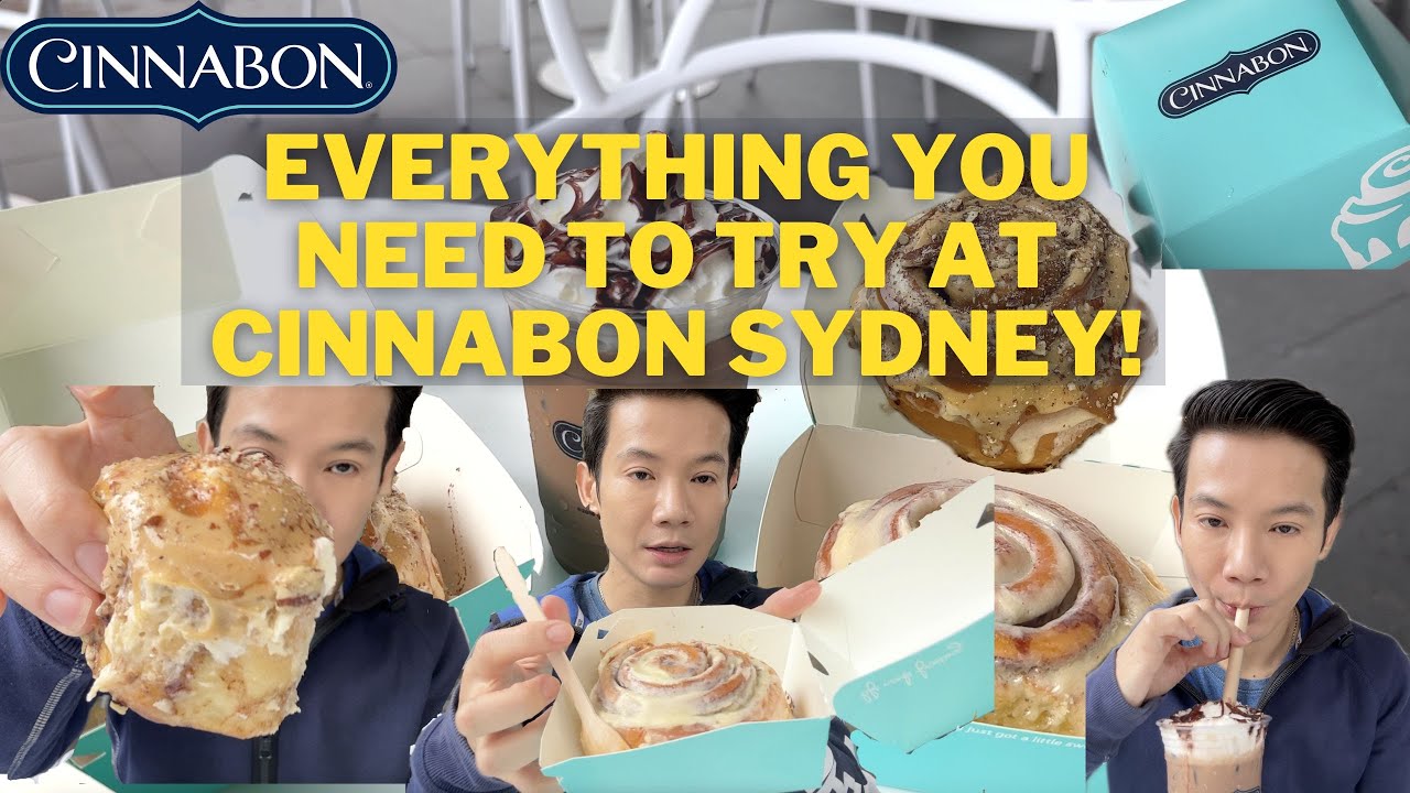 Cinnabon Review Sydney -Everything you NEED to try! - YouTube