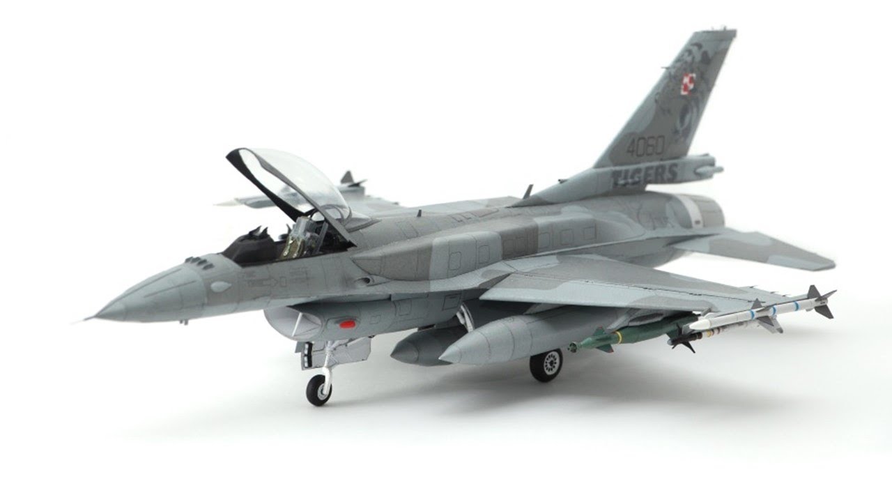 F-16C Block 52+ TIGERS. Paper model in 1:33 scale. Made from GPM № 4/ ...