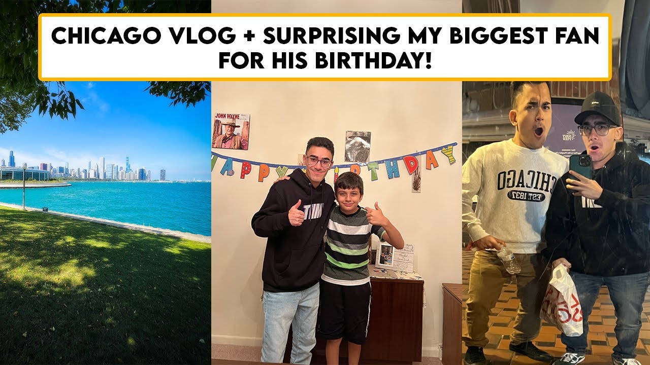 Chicago Vlog: Surprising My Biggest Fan For His Birthday ...