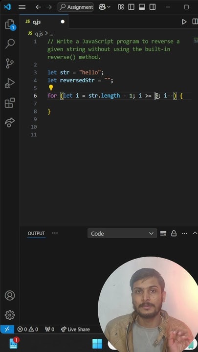 Javascript Interview Questions Reverse A String Interview Coding