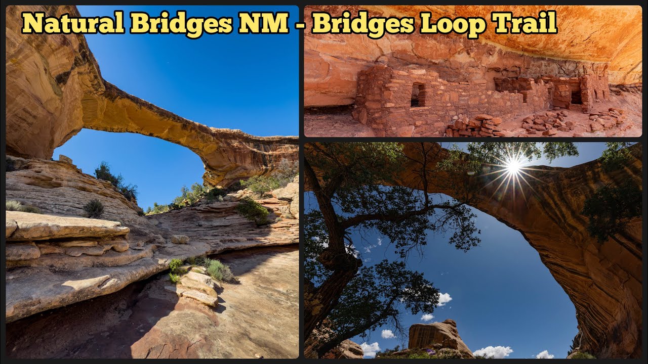 Natural Bridges NM: Bridges loop Trail - YouTube