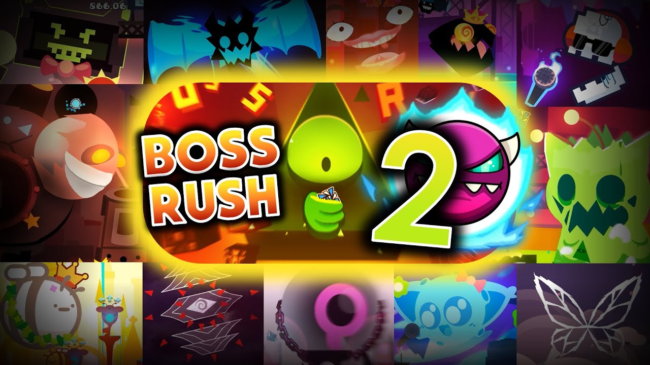 BOSS RUSH 2 100% (Every GD Bossfight in 1 Level) by GDTicLos (3 Coins ...
