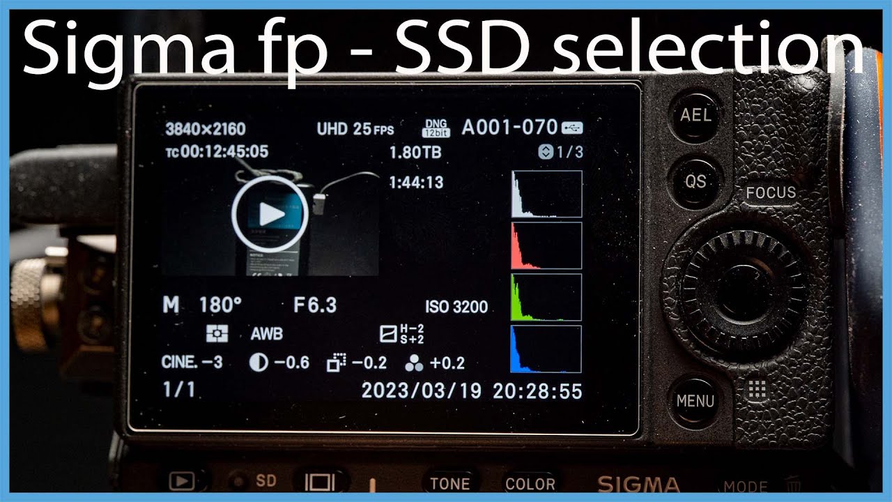 Sigma fp - SSD selection for RAW VIDEO recording in one take over the ...