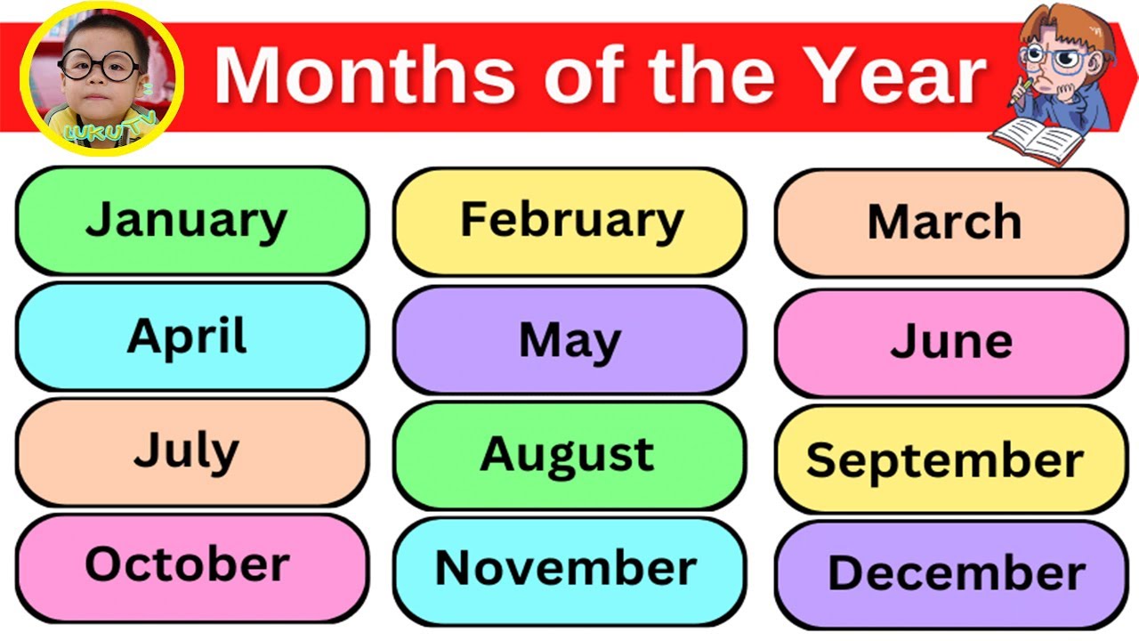 English Month Name | ইংরেজি মাসের নাম | Learning video For Kids | #Luku ...