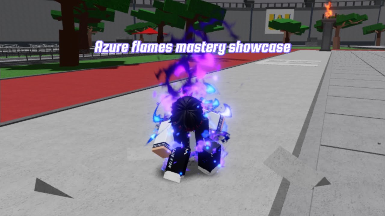 Azure flames mastery showcase roblox heroes battleground - YouTube