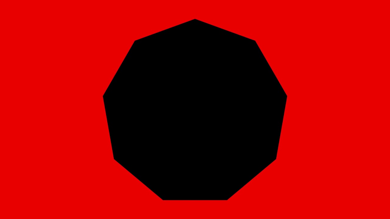 Black Nonagon Red Background Scale Down - YouTube