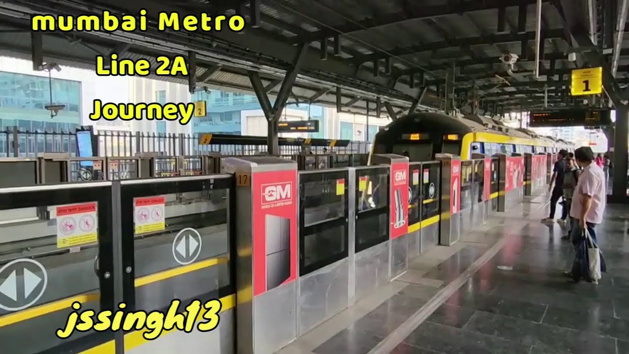 Mumbai Metro Line A2 from Dahisar to DN Nagar - YouTube