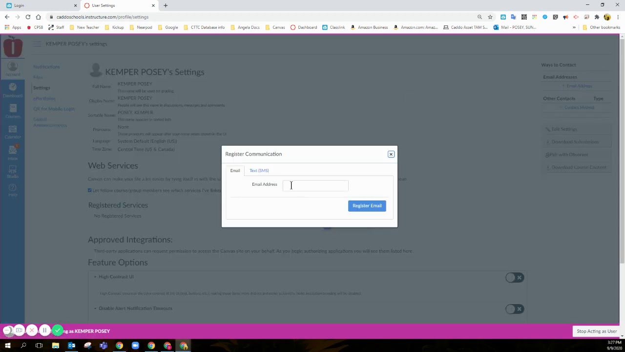 Adding An Email Address To A Student Canvas Account YouTube Adding An Email Address To A Student Canvas Account YouTube