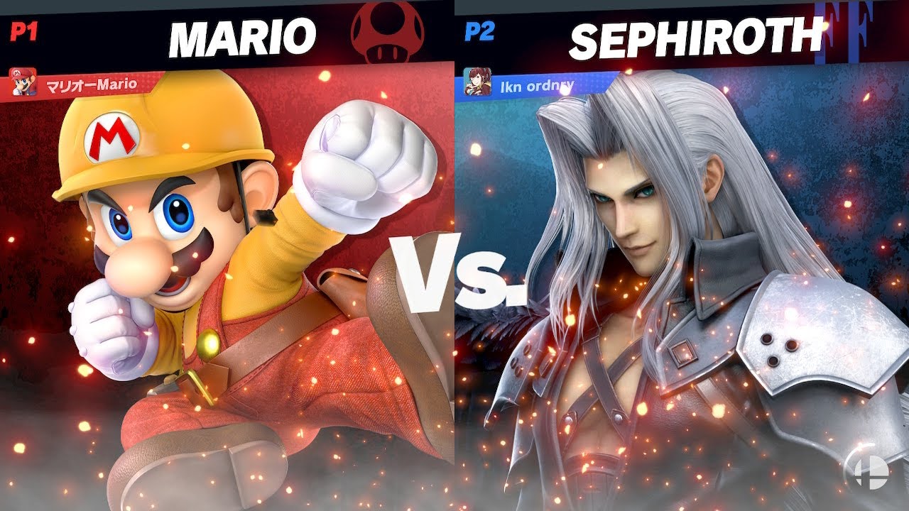 Super Smash Bros Ultimate MarioRyu (Mario) vs Ikn ordnry (Sephiroth ...