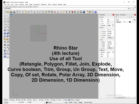 Rhino Star (4th lecture)( complete tool) - YouTube