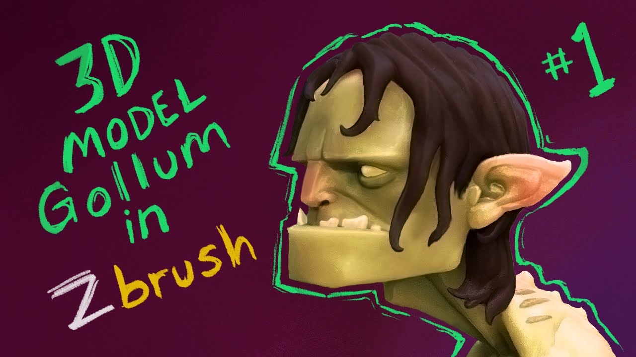 001 Zbrush for Beginners | Gollum Modeling Basics - YouTube