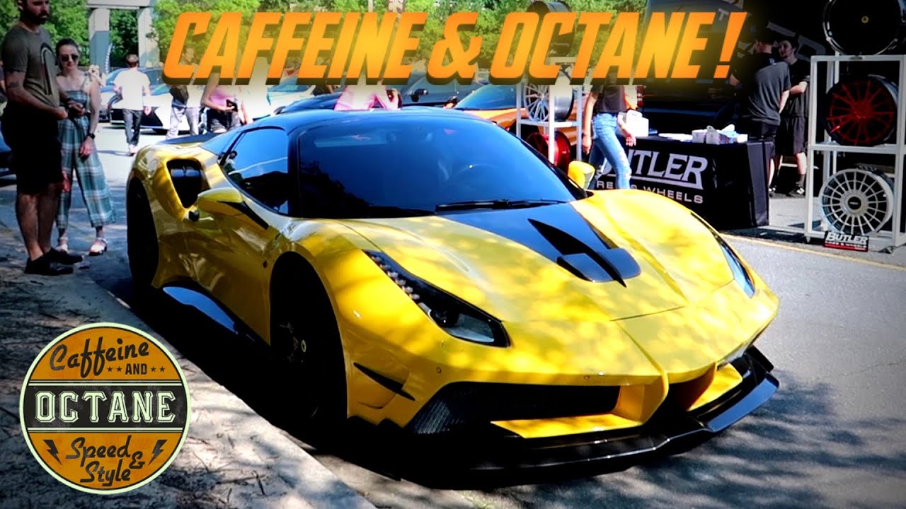 EXOTIC SUPERCARS TAKEOVER CAFFEINE AND OCTANE ATLANTA GEORGIA ! - YouTube