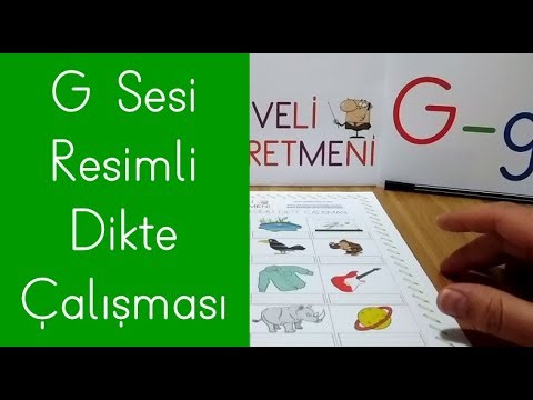 G Sesi Resimli Dikte Çalışması