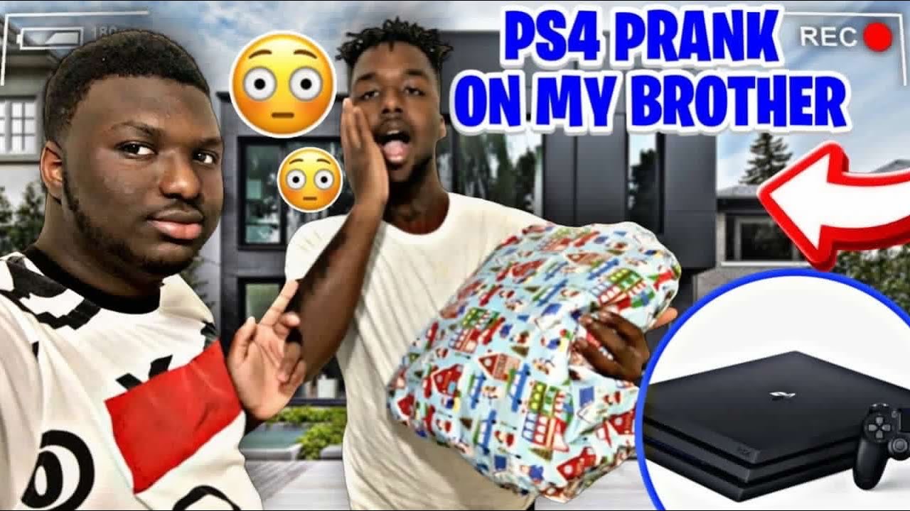 Prank my brother with a PS4🤣 - YouTube