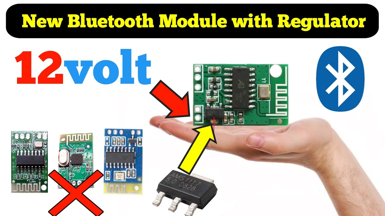 New Bluetooth kit with Regulator 5v 8v 9v 12v || 12 volt Bluetooth kit ...