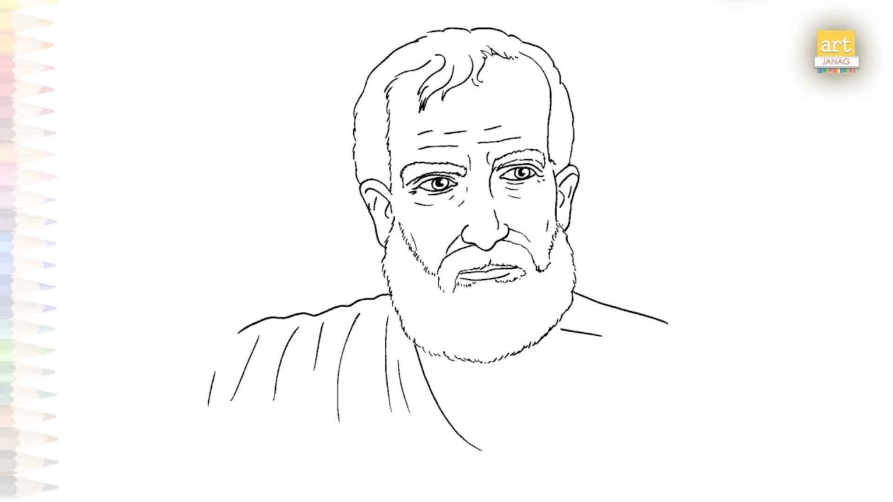 Pherecydes drawing easy | Face sketches | How to draw Pherecydes of ...