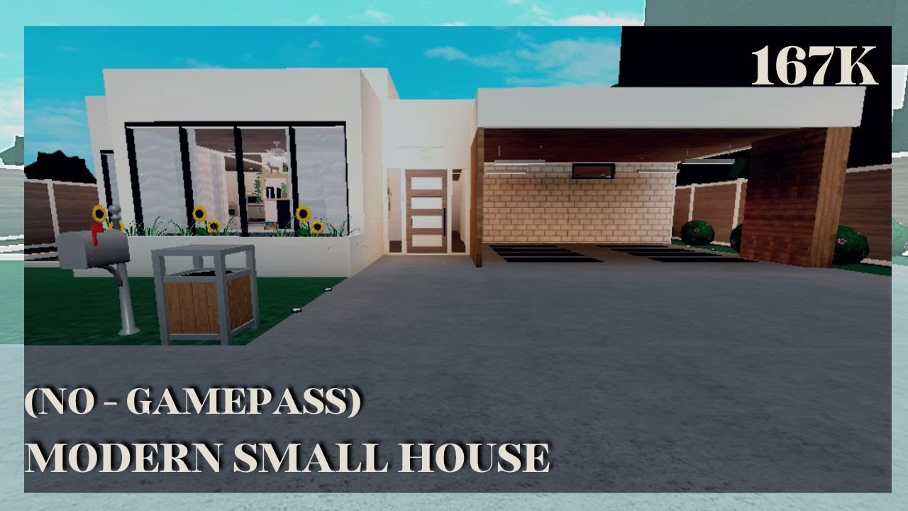 Bloxburg | Modern Small Home | 167k | No Gamepass Speedbuild - YouTube