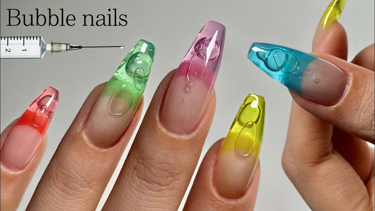 Bubble Gel Nail Trend Tutorial🫧 - YouTube