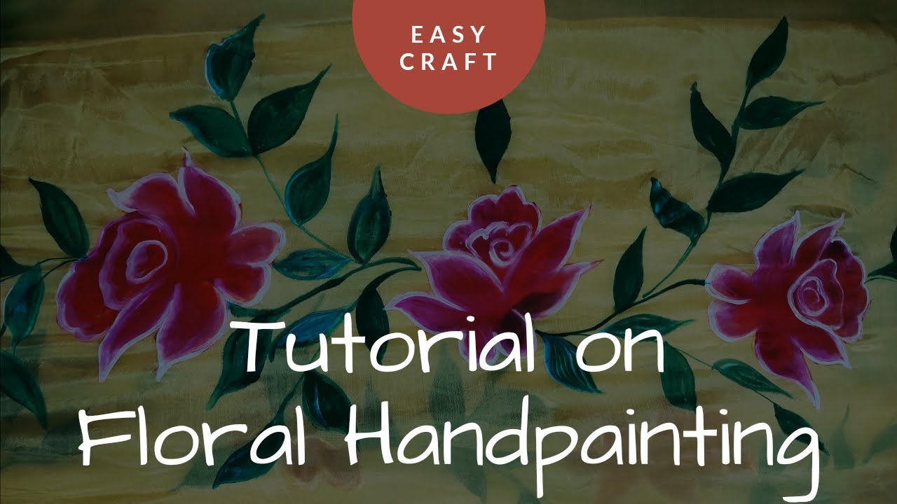 FREE HAND FLORAL HANDPAINTING | DIY - YouTube