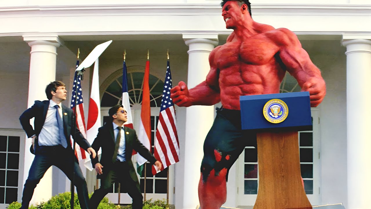 President Turns into Red Hulk & Battles Captain America – Brave New ...
