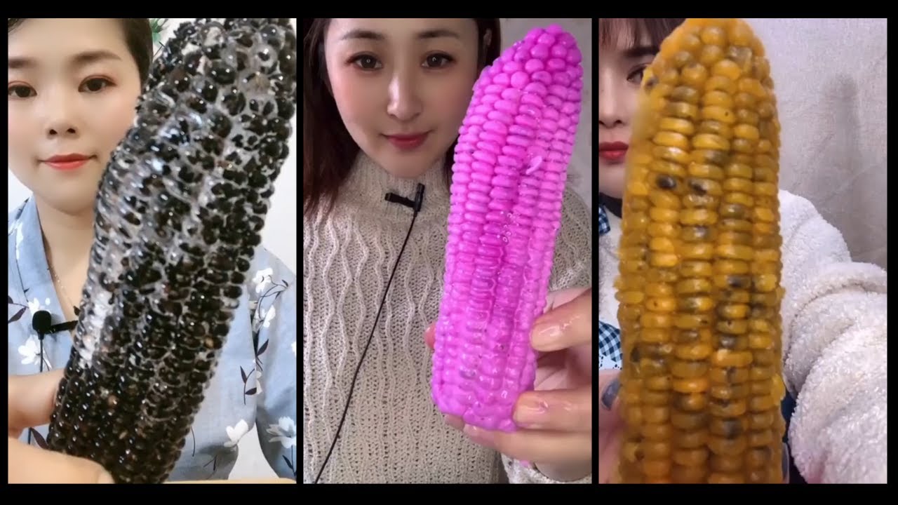 CORN ICE MUKBANG #186- SATISFYING CRUNCHY EATING SOUNDS!EATING#ASMR # ...