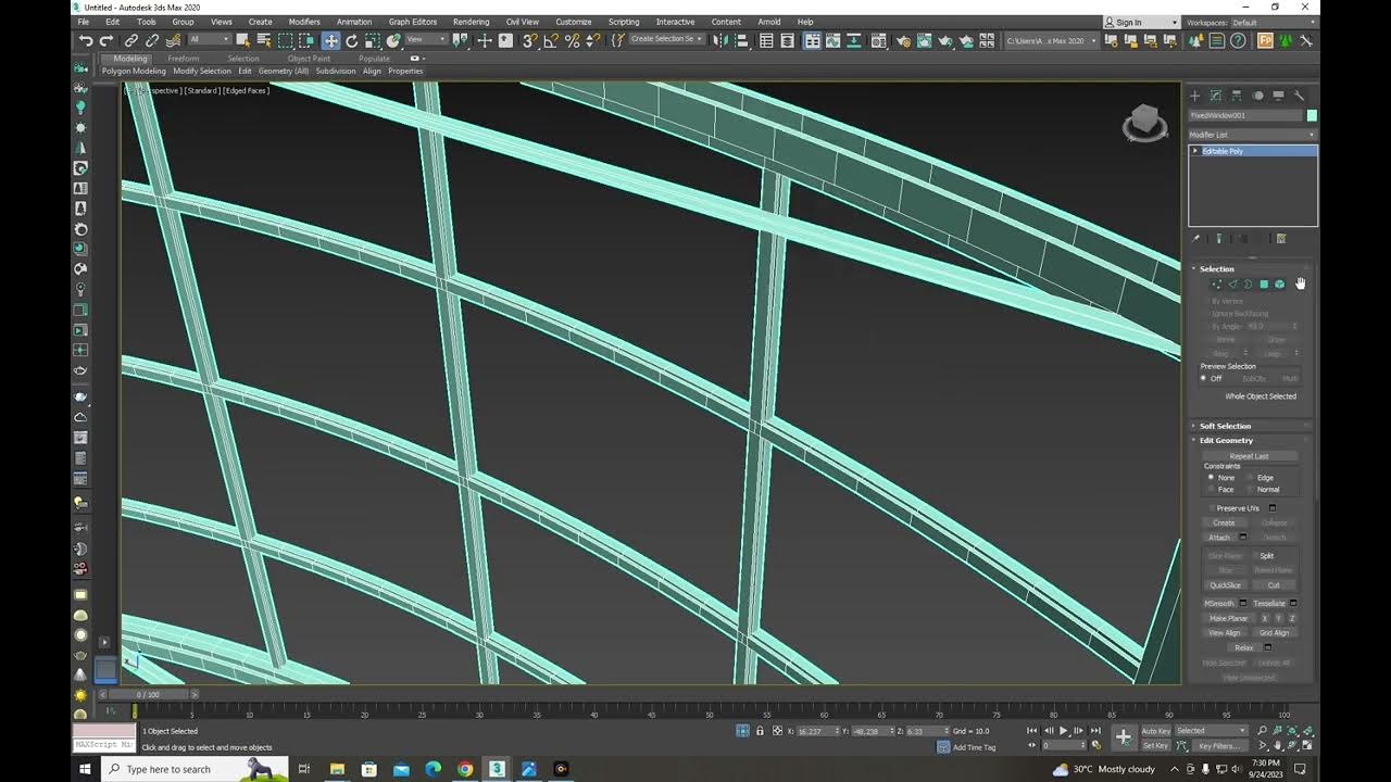 How to Create Curve Window in 3Ds Max 2020 - YouTube