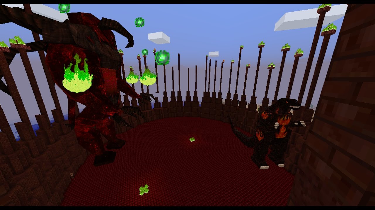 Minecraft Mob Battles: Rahovart Versus Godzilla Mod! - YouTube