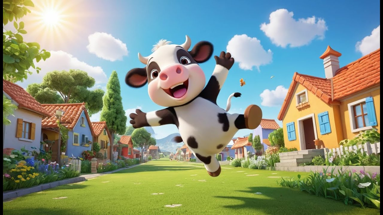 Baby Moo Moo Dancing | Cute Baby Cow Dance Song for Toddlers | Fun Farm ...