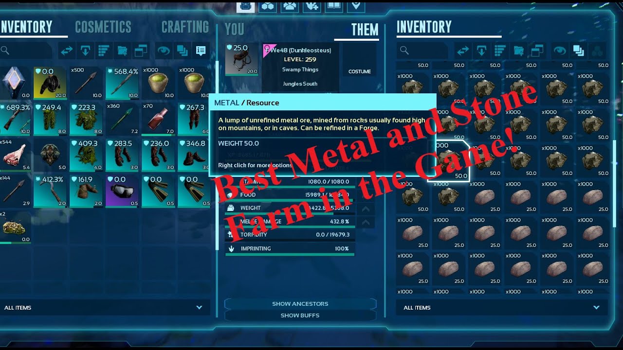 Ark Ascended: ASA's Best Metal and Stone Farm! - YouTube