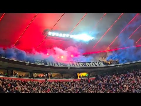 Pyro & Support Bad Blue Boys at Allianz Arena | UCL Bayern Munchen vs ...