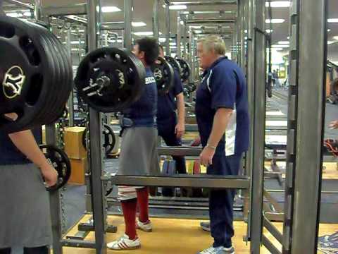 Oliver Whaley-front squat 230kgs/505lbs (BYU) - YouTube