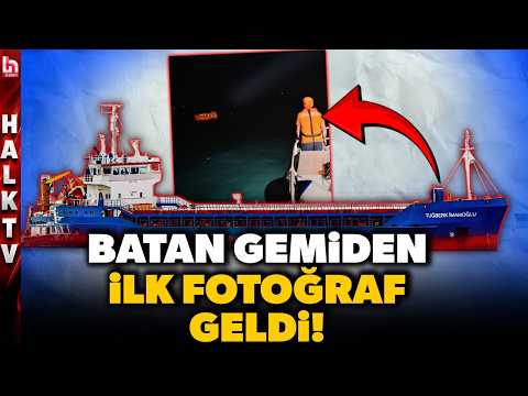 İŞTE İLK FOTOĞRAF! Gece yarısı Silivri açıklarında batan Tuğberk İmamoğlu gemisi böyle görüntülendi!
