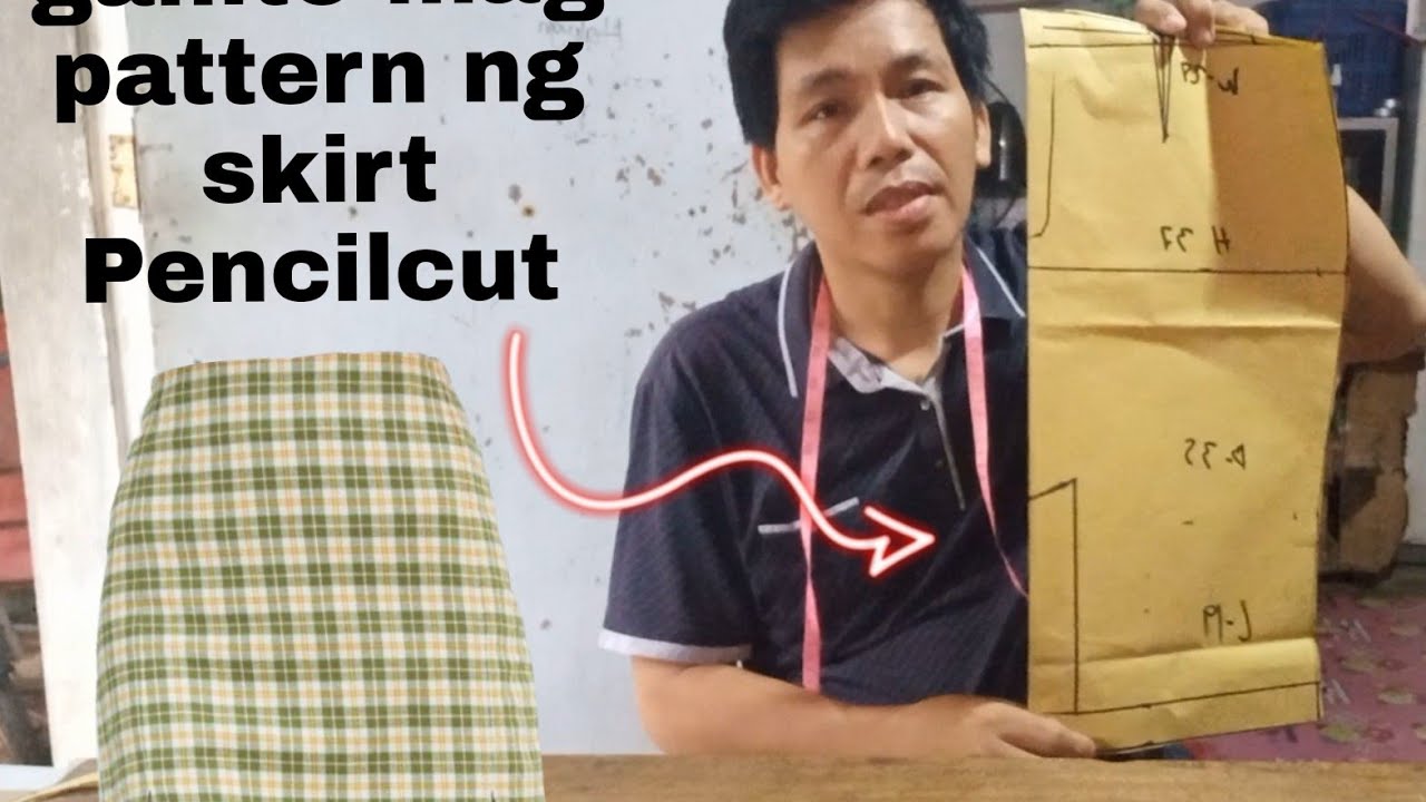 paano mag pattern ng palda or skirt - YouTube