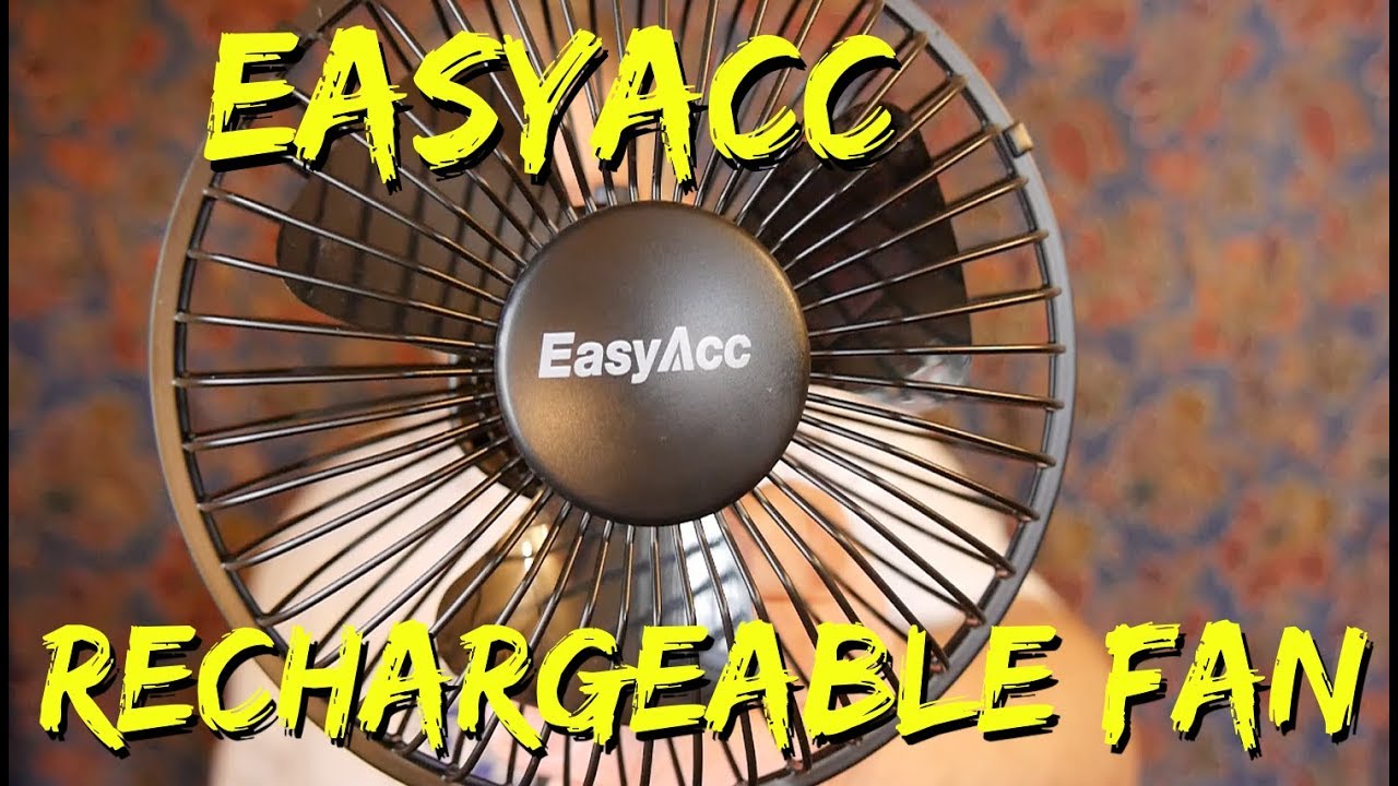 EasyAcc Rechargeable Fan - YouTube