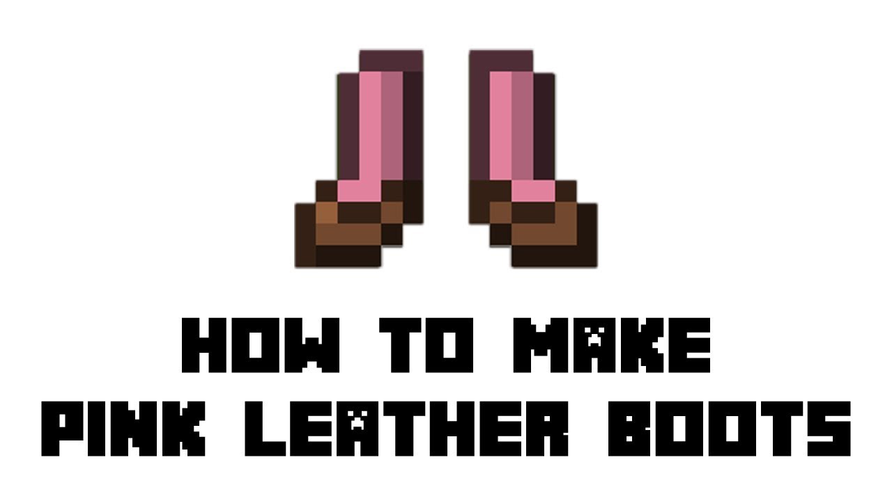 Minecraft Survival: How to Make Pink Leather Boots - YouTube
