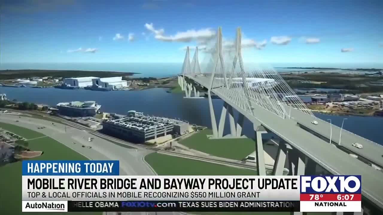 Landmark day Monday for Mobile River Bridge & Bayway Project - YouTube